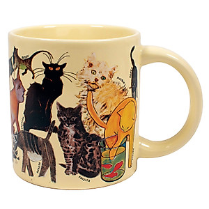 The Unemployed Philosophers Guild Artistic Cat Mug - Featuring Cats and Kittens from Famous Paintings Throughout Art History, Comes in a Fun Gift Box, 12 oz.