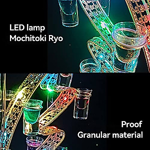 LED Champagne Wine Cup Holder,Butterflies Shaped Cocktail Glass Holder,Wine Glass Holder Display,7 Colors Light,Rechargeable Bar Liquor Shelf for Party Club, KTV, Bar,Birthday, Wedding, Anniversary