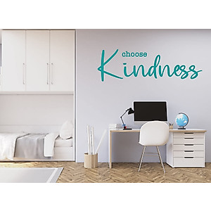 Kindness Vinyl Wall Decal - Customizable Inspirational Quote - Choose Kindness - Home Decor for Bedroom, Family Room, Classroom, or Office - Removable Sticker