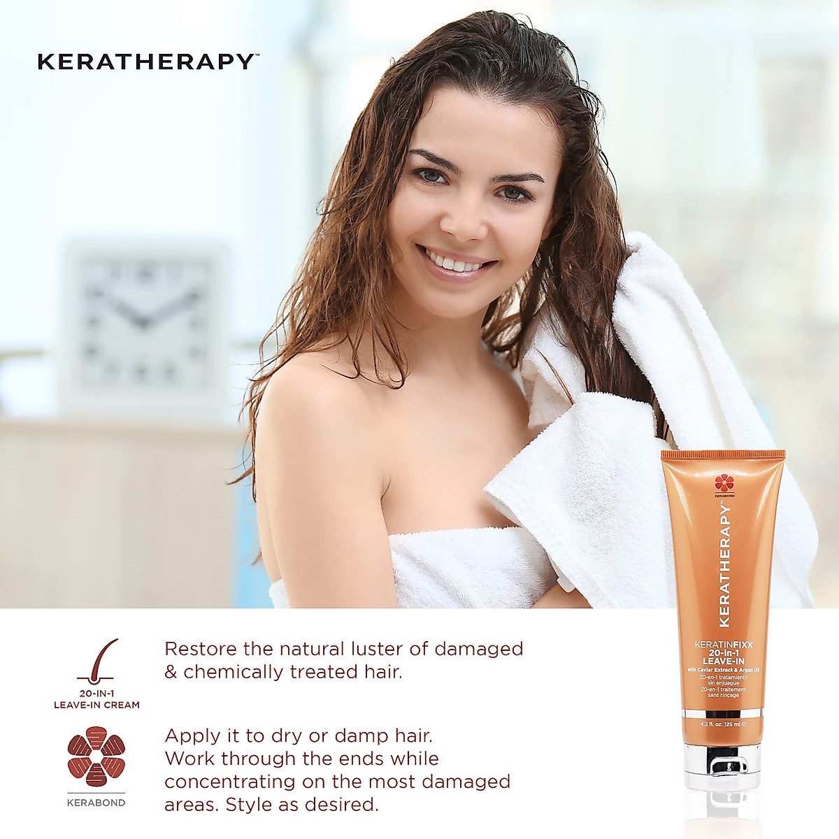 KERATHERAPY Keratin Infused KeratinFIXX Repair Shampoo, 33.8 fl. oz., 1000 ml - Repair Shampoo for Dry, Damaged or Frizzy Hair with Caviar Extract, Argan Oil & Kerabond Technology to Repair Breakage