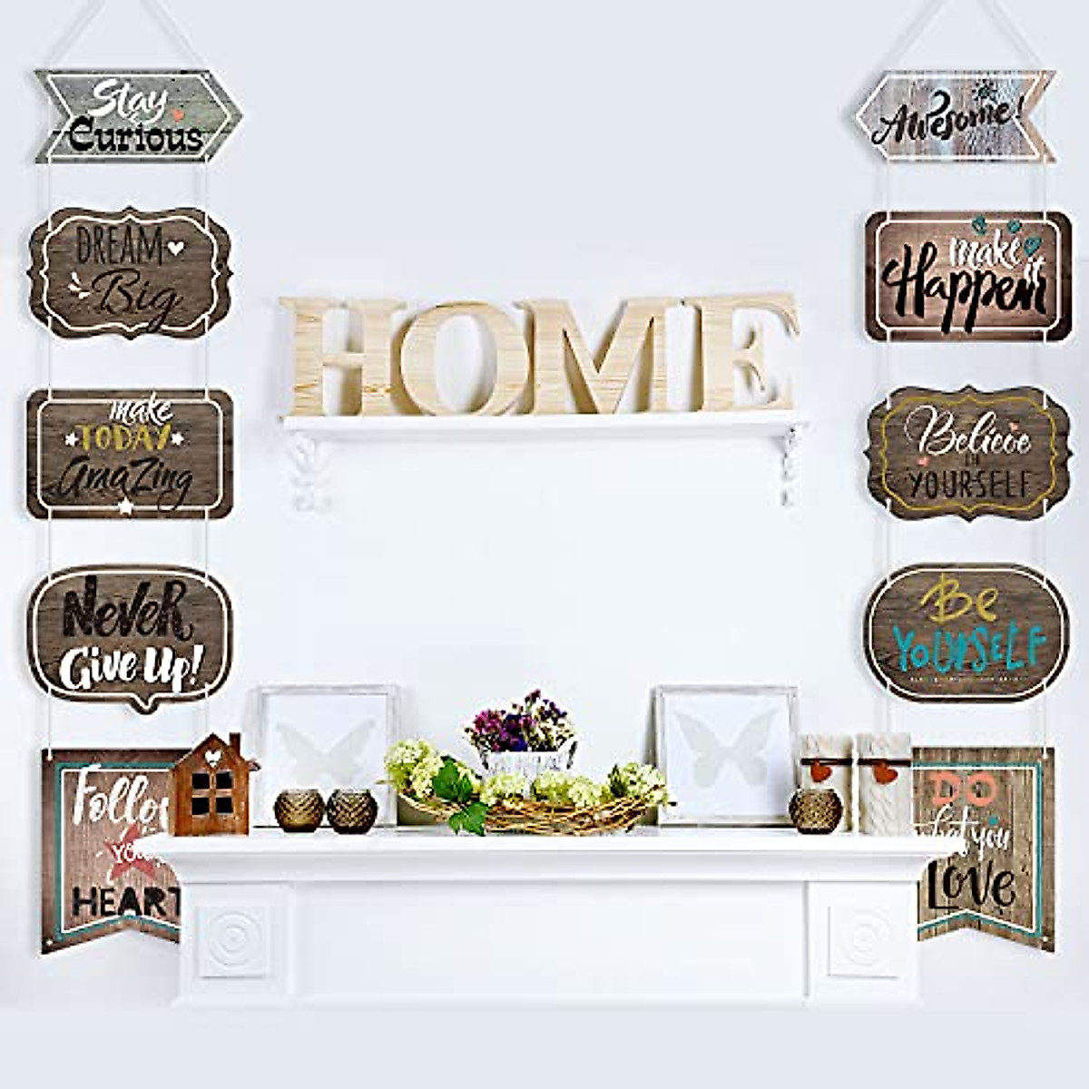 Home Sweet Classroom Decoration Motivational Banner Poster Inspirational Cards Motivation Porch Sign Positive Sayings Accents for Student Teacher Educational Bulletin Board Office Home School Nursery