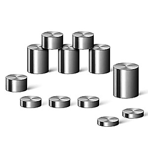 3.25 Ounce Cylindrical Tungsten Weights Steel Weights for Pinewood Derby Cars, 4 Different Sizes of Cylinders with Case to Speed Up Your Car
