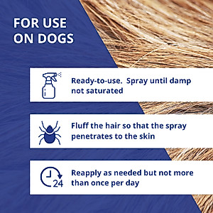 Farnam Flea Halt! Water-Based Flea & Tick Spray for Dogs Plus Citronella Scent, 40 fl oz