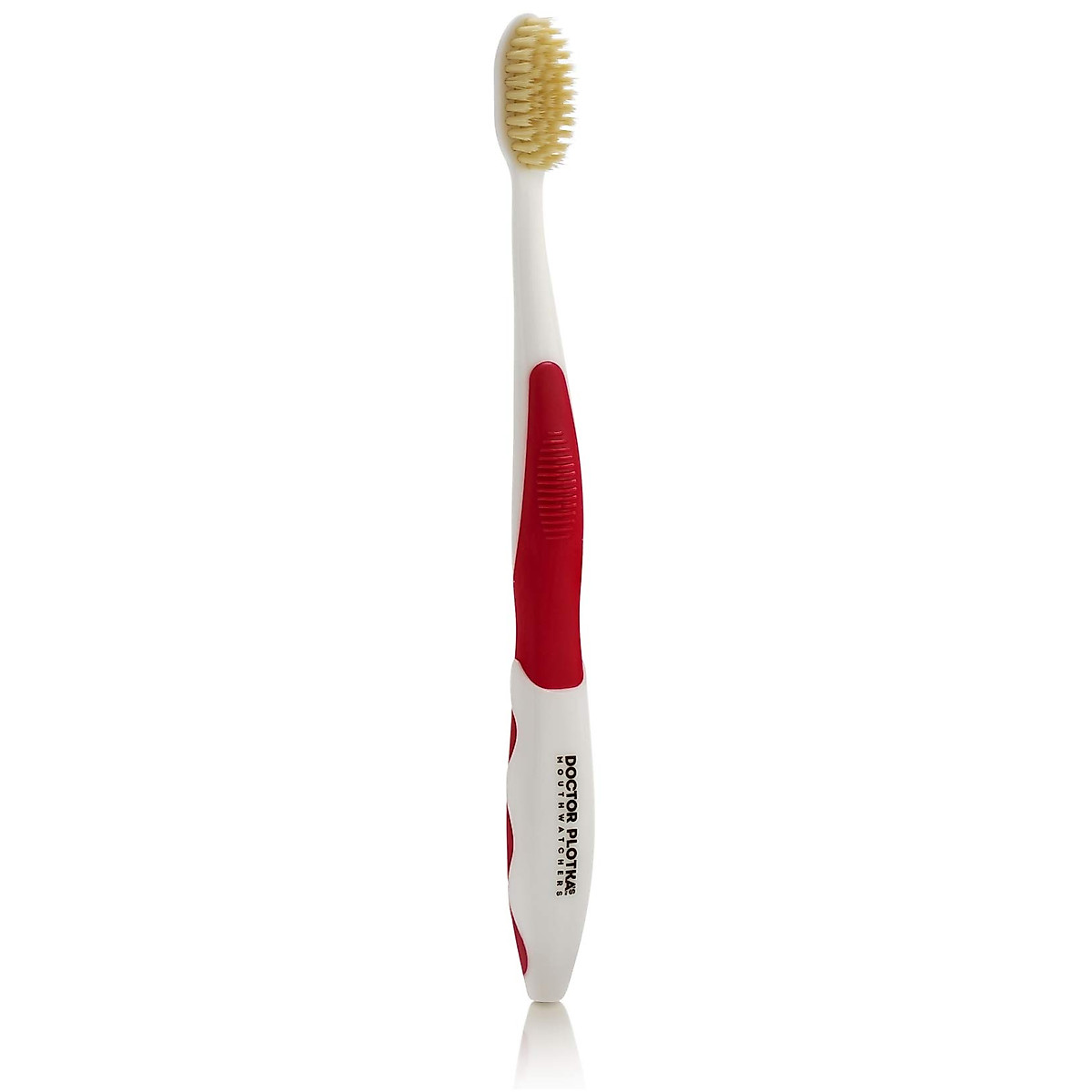 MOUTHWATCHERS Dr Plotkas Extra Soft Flossing Toothbrush Manual Soft Toothbrush for Adults | Ultra Clean Toothbrush | Good for Sensitive Teeth and Gums | 1 Red Toothbrush