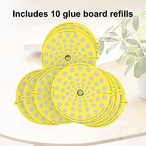 Mosalogic Flea Light Trap Refills Replacement Sticky Cards Flea Trapper Glue Boards Refills-10pack