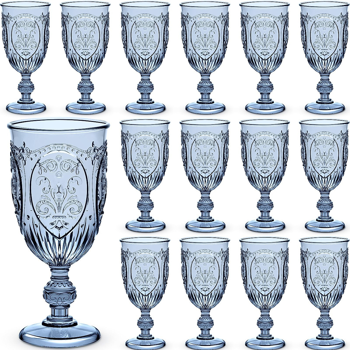 Elegant 24 Pcs Vintage Plastic Goblets - Perfect for Events