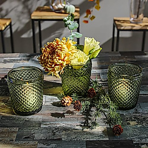 Richland Diamond Candle Holder Dark Green Set of 6