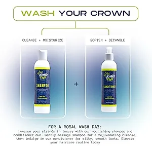 YOUNG KING HAIR CARE Kids Shampoo For Boys | Cleanse and Hydrate Natural Curls | Plant-Based and Harm-Free | 8oz