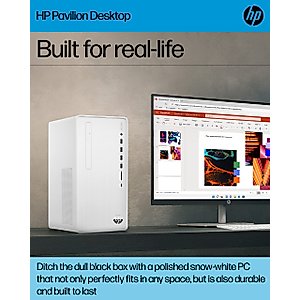 HP Pavilion TP01-3016 Home & Business Desktop, 12th Gen Intel® Core i5-12400, 12 GB DDR4 RAM, 512 GB SSD,Wi-Fi 6 + and Bluetooth® 5.2, Compact Tower Design, No Optical Drive, Windows 11 Professional