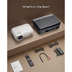 4K Projector - Portable Bluetooth Projector with Netflix, Smart WiFi Projector 400 ANSI Lumen Native 1080P, Phone Projector with Built-in Netflix/Prime Video/YouTube, YOTON Y9 Home Movie Projector