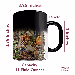 Morphing Mugs Disney – Mickey and Minnie Halloween Fun – Thomas Kinkade Studios - One 11 oz Color Changing Ceramic Mug – Image Revealed When HOT Liquid Is Added!