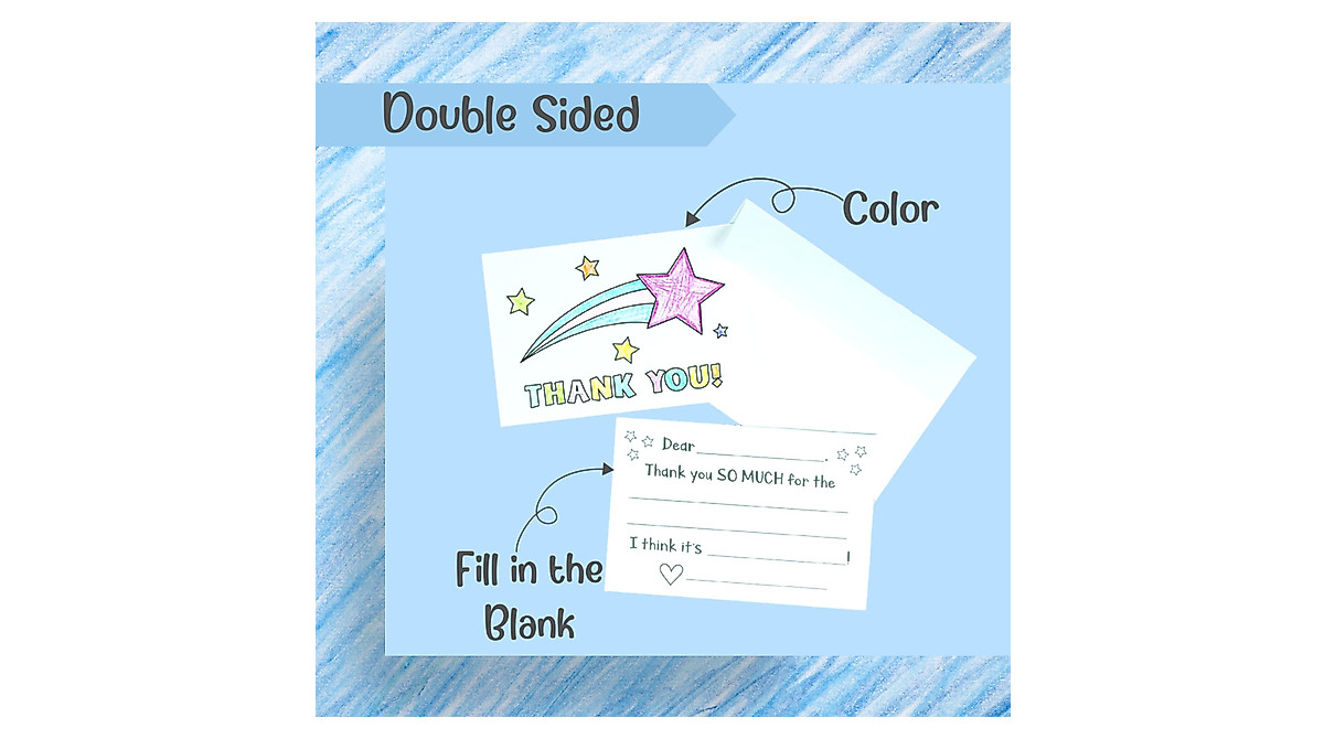 Kids Fill in the Blank Thank You Cards - Fun & Easy Gratitude Cards