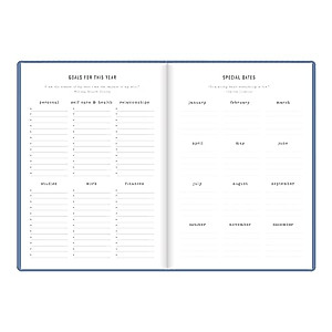 Letts of London Inspire Weekly/Monthly Planner, 12 Months, January to December, 2024, A5 Size, 8.25" x 5.875", Multilingual, Blue (C082020-24)