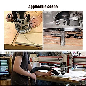 Sinoprotools Spiral Router Bits Up-Cut 1/4" Shank, 1/4" Dia, 2" Cutting Height, 4 Inch Extra Long CNC Router Bit, Solid Carbide CNC Bits End Mill, for Wood Cut, Carving