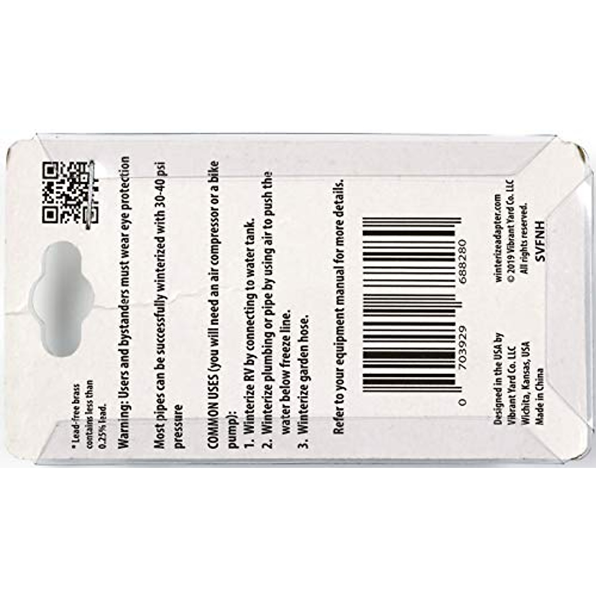 Tire Inflation Schrader Valve to Female Garden Hose Faucet Winterize Blow Out Sprinkler System Adapter Fitting