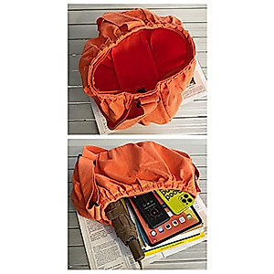 Canvas Shoulder Bags for Women Trendy Messenger Bag Cute Large Purse College Hobo Crossbody Bag (Orange)