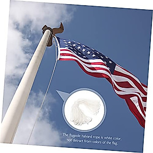 Yardwe Clothes Line Outdoors 1pc Flagpole Rope Camping Clothesline Travel Clothesline Outdoor Clothesline Laundry Rope Line Flagpole Replacement Cotton Rope Clothes Drying Rope Set