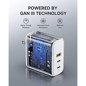 VOLTME 100W GaN III USB C Wall Charger (Foldable Plug), PD3.0 PPS USB-C Fast Charger 3-Port for MacBook Pro/Air, iPhone 14 13 12 11, Pixelbook, ThinkPad, Dell XPS, iPad Pro, Galaxy Note, Pixel, Pixel
