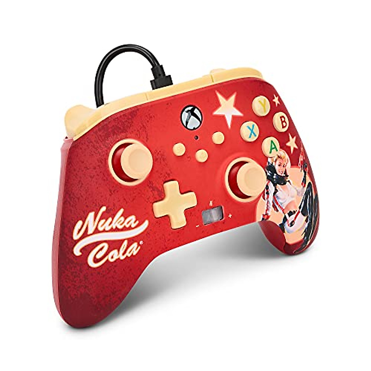PowerA Enhanced Wired Controller for Xbox Series X|S - Fallout: Nuka Cola, Detachable 10ft USB-C Cable, Mappable Buttons and Rumble Motors, Officially Licensed for Xbox