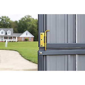 Arrow Shed SBS64 Shed-in-a-Box Compact Galvanized Steel Storage Shed with Pent Roof, 6'x4', Charcoal