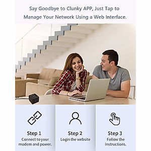 Whole Home Mesh WiFi System 2.4+5.8GHZ WiFi Extender- Up to 4500 Sq.ft. Coverage - Support 90 Client Devices - WiFi Router/Extender Replacement with 3 Ethernet Ports and Cables, Easy Setup, 3-Pack