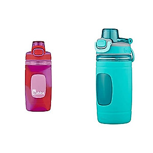 bubba. Flo Kids Water Bottle with Leak-Proof Lid, 16oz Dishwasher Safe Water Bottle & Bubba Flo Kids Water Bottle with Leak-Proof Lid, 16oz Dishwasher Safe Water Bottle, Aqua Waters