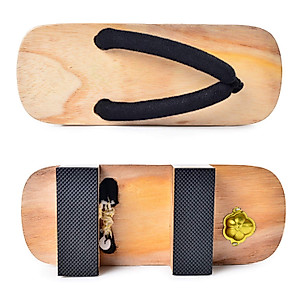 Japanese Wooden Clogs Sandals Japan Traditional Shoes Geta With Tabi Socks (US 8/25.5cm)