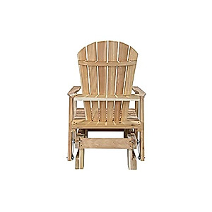 Kilmer Creek 2ft Natural Cedar Fanback Adirondack-Style Glider, Amish Crafted