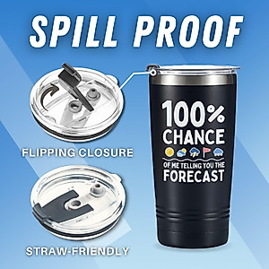 Onebttl Weather Meteorology Gifts for Weatherman, Weather Enthusiasts, Storm Tornado Chaser, Tumbler Travel Coffee Mug, Stainless Steel Insulated with Lid and Straw, 20oz/590ml - Forecast