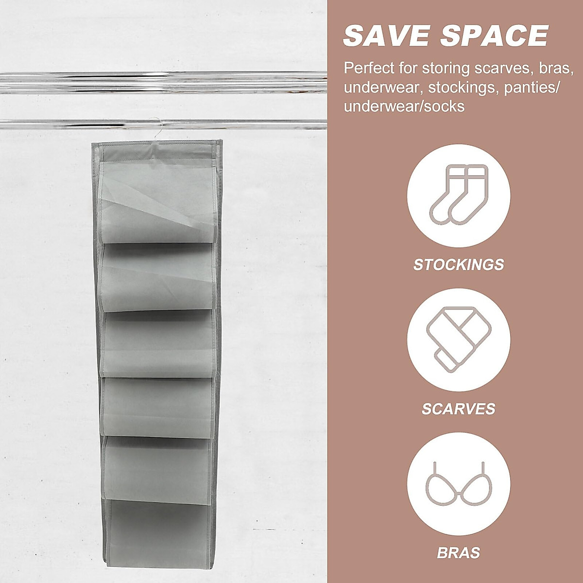 Cabilock Hanging Shoe Storage Bag Bra Hanging Pockets Organizer Organizer Hanging Wigs Rack Hanging Shoe Rack Sock Holder Good Travel Multi-Layer Wall Hanging Bag Non-Woven Fabric