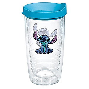 Tervis Disney - Stitch Front and Back Made in USA Double Walled Insulated Tumbler Cup Keeps Drinks Cold & Hot, 16oz, Classic