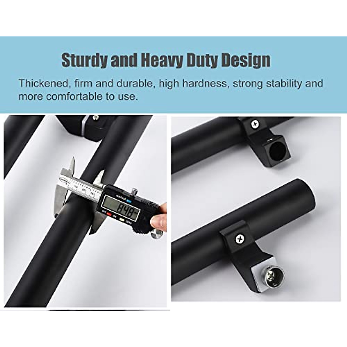 Contemporary Interior Exterior Front Door Handle, Glass Shower Push Pull Door Handle, Heavy Duty Sliding Barn Door Handles, Double Sided, 24/31/39/47/59 Inch Long (Brushed Black 50cm/19.7in)