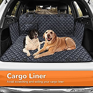 URPOWER Dog Seat Cover, 100% Waterproof Hammock 600D Heavy Duty Scratch Proof Nonslip Durable Soft Pet Back Seat Covers for Cars Trucks and SUVs