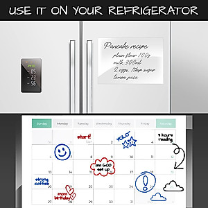 Clear Adhesive Sheets Roll on Wall 18 x 78Inch (6.5 Ft), includes 3 Dry Erase Markers, Bulletin Board Paper, Clear Adhesive Vinyl Sheets, Transparent Contact Paper, Peel and Stick Film by HA SHI