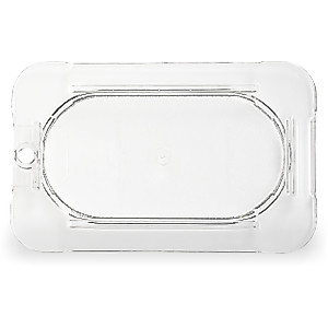 Carlisle FoodService Products 10336U07 StorPlus Ninth Size Polycarbonate Universal Flat Surface Food Pan Lid, Clear (Pack of 6)