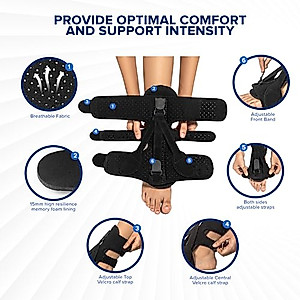 Sulifice Plantar Fasciitis Night Splint: Upgraded Plantar Fasciitis Brace for Plantar Fasciitis Relief, Achilles tendonitis Relief and Foot Drop Brace. Night Splint for Plantar Fasciitis Women