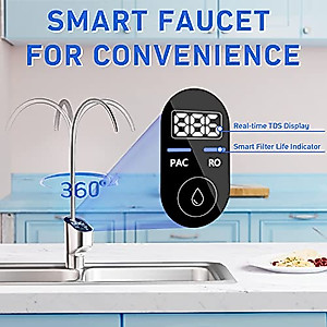 Vortopt Reverse Osmosis System Water Filter - Under Sink Water Purifier, Tankless RO Water Filter System, 0.0001um Purification for Drinking, Reduces TDS