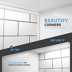 Art3d 10Ft Flexible Trim Caulk Strip, Peel and Stick Trim for Molding, Tile Edge, Ceiling, Wall Corner in White