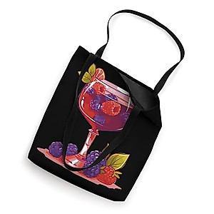 Glass Of Wine And Berries Tote Bag