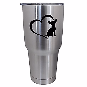 Epic Designs Cup drinkware tumbler sticker - Chihuahua love dog animal lover pets - cool sticker decal