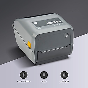ZEBRA ZD421 Thermal Transfer Cartridge Desktop Printer 300 dpi Print Width 4-inch Wired USB and 802.11ac Connectivity ZD4A043-C01W01EZ, Requires Thermal Ribbon for Use