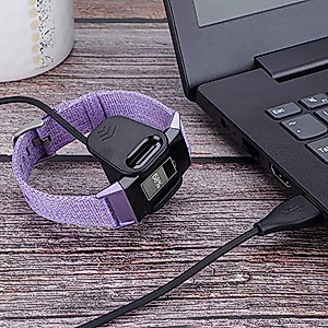 CAVN 2 Pack Charger Cable Compatible with Fitbit Charge 3, Replacement USB Charging Cable Cord Clip Dock Accessories Adapter for Charge 3 / Charge SE Smartwatch 2018