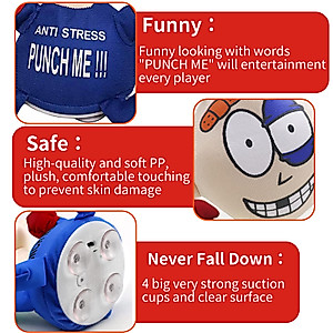 Stress Relief Boxing Desk Toys, Desktop Punching Bag Angry Management Doll, Anti Stress Plush Screaming Doll, Comfortable Touching Me Decompress Toys, Funny Gifts for Friends,Coworkers,Kids Adult