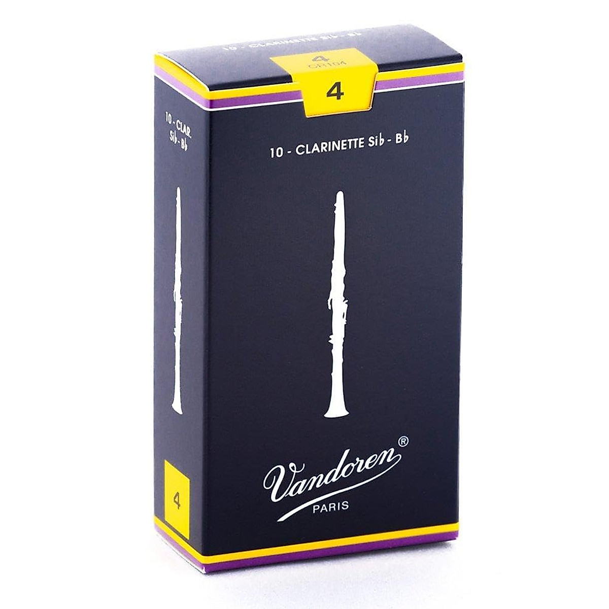 Vandoren CR104 Bb Clarinet Traditional Reeds Strength 4; Box of 10