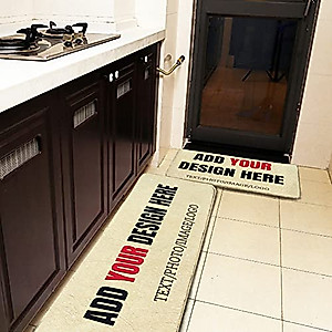 Custom Kitchen Rugs Personalized Customized Kitchen Mat Set of 2 Anti Fatigue Mat Hallway Runner Rug Non Skid Washable