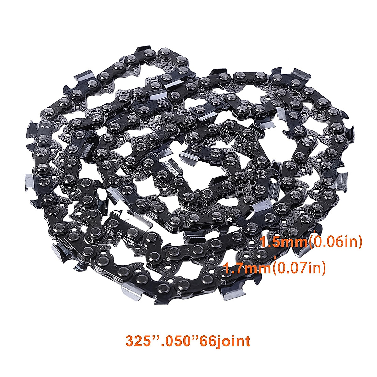 Mtanlo 16" .325" Pitch .050 Gauge 66 Drive Links Chainsaw Chain for Husqvarna 41 45 49 51 55 336 339XP 550XP 340 346 345 350 351 435 440 445 450 450e Saw Parts #501840666