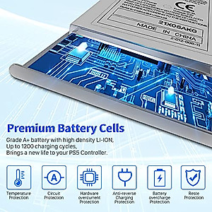 PS5 Controller Battery, [2800mAh] High Capacity Replacement New 0 Cycle Li-ion Battery for Sony Playstation 5 Dualsense Controller CFI-ZCT1 W B U Replace PS5 LIP1708 Battery Pack with Tool Kit