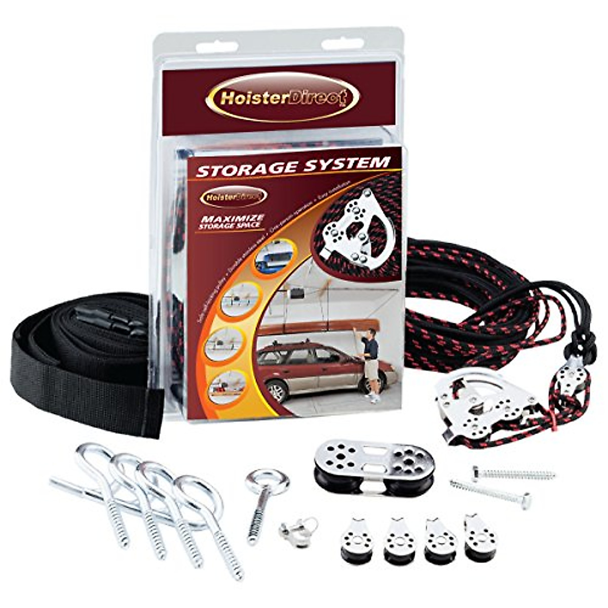 Hoister Direct 7803.Jeep - Overhead Storage Hoist for Jeep Top Removal, Truck Caps, Bikes, SUP, Dinghies, Canoes, Kayaks, Surfboards and More. Mount in Your Garage, Shop, Anywhere with a Ceiling.