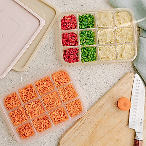 Dr.HOWS YU COLD & FREEZER CONTAINER Stackable Portable Freezer Storage Containers, Meal Prep, Lunch for Child, Microwave safe, BPA-Free 1 piece (1,500ML - LIGHT BEIGE)