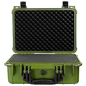 Eylar Standard 16" Gear, Equipment, Hard Camera Case Waterproof with Foam TSA Standards (Green)